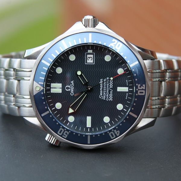 Omega Seamaster Pro 300M SMP 2531.80 Full Size 41mm Blue Wave Dial James Bond | WatchCharts ...