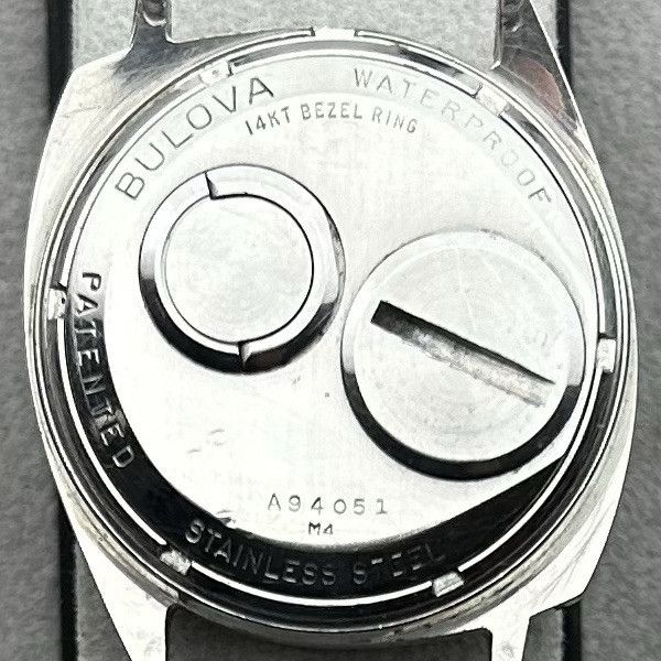 VINTAGE STAINLESS STEEL BULOVA M4 ACCUTRON w/GF BEZEL TUNING FORK ...