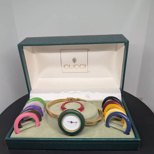 Gucci Change Bezel White Quartz Ladies Watch Case 1day Shipping ã Near ...