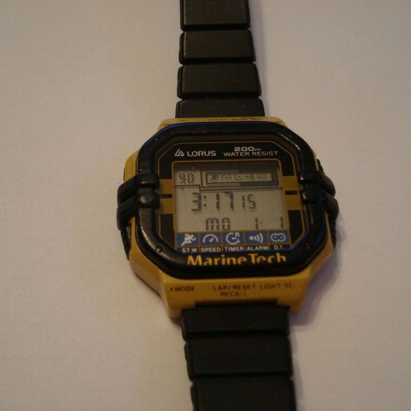 ULTRA RARE SEIKO/LORUS MARINE TECH MEN'S DIVERS WATCH 200M W359-4A38 ...