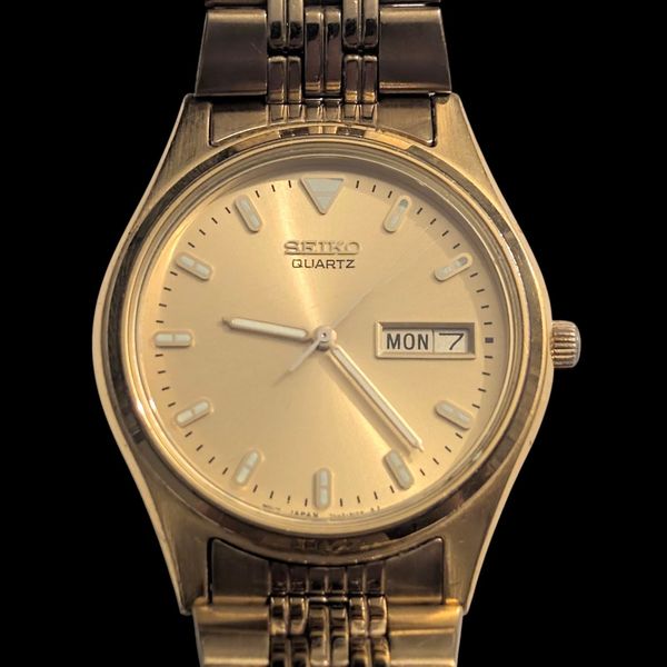 Seiko Mens Watch Day Date Gold Tone Working Slight Issue With Day Date 7N43-9041 | WatchCharts ...