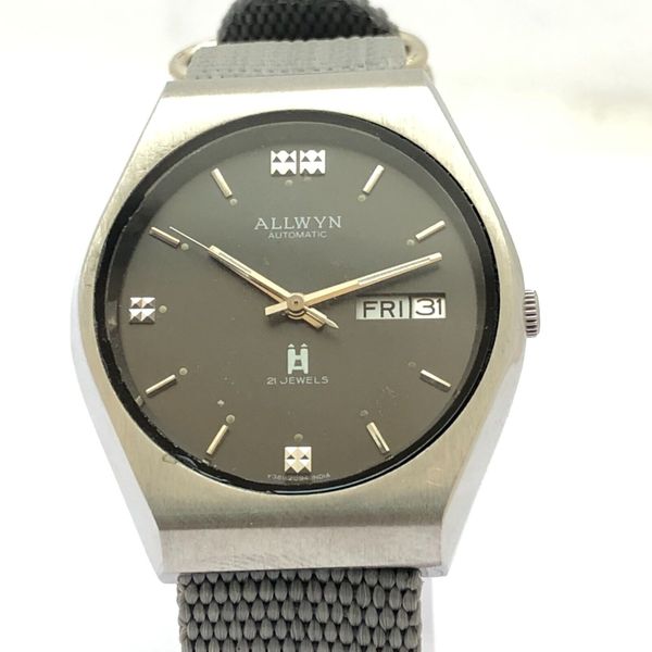 Vintage Style Allwyn 6319A Day Date 36mm Automatic 21-Jewels Japan ...