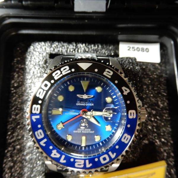 New-Invicta PRO GRAND DIVER Automatic-DIVE BOX-Blue Dial/Blue-Black ...