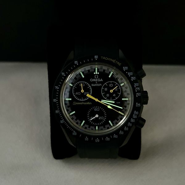 Omega x Swatch Custom Made Dark Side Of The Moon Watch Swatch x Omega ...