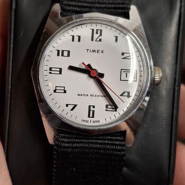 Timex Sprite 1976 White Dial Mens Vintage 1970s Mechanical Handwind ...