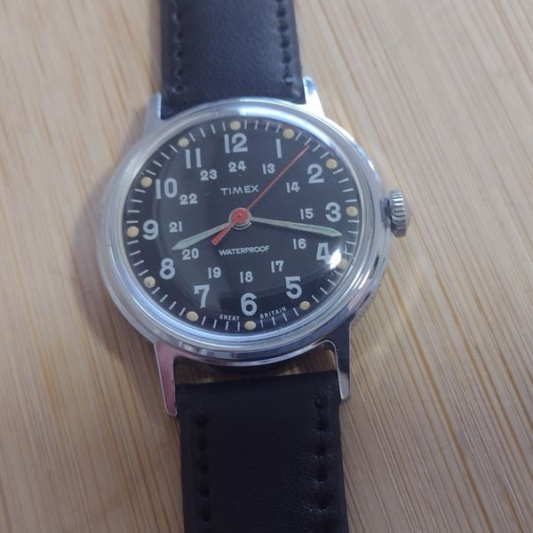 SUPERB RARE SERVICED VINTAGE TIMEX 1965 MECHANICAL SPRITE MILITARY ...