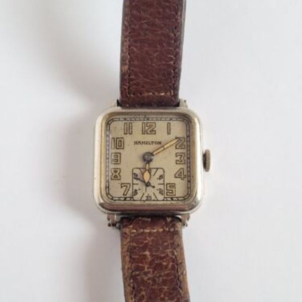 1920s-30s Hamilton Greenwich Men's Analog Watch Great Depression 14k ...