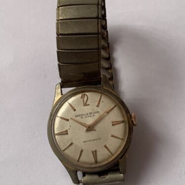 Vintage Greville De Luxe 15 Jewels Mechanical Manual Movement Spare ...