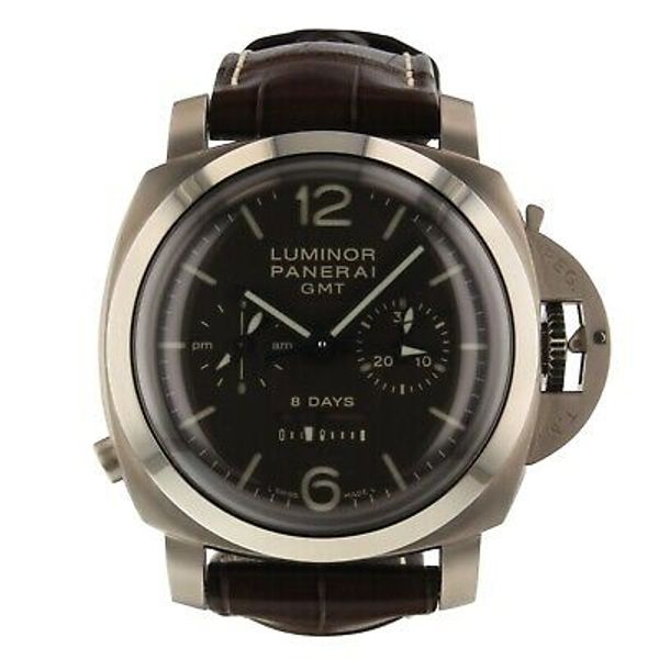 Panerai Luminor 1950 8 Days Titanium Monopulsante GMT Watch PAM00311 ...