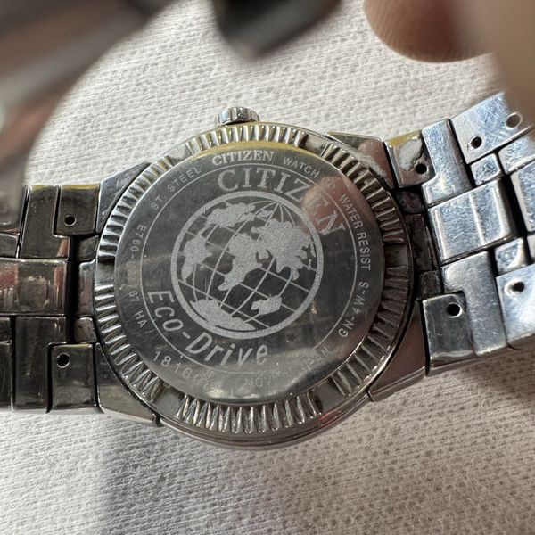 RARE CITIZEN ECO DRIVE STAINLESS STEEL PERPETUAL CALENDAR WATCH E760 ...