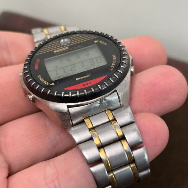 Vintage Timex Data Link 150 Men's Watch Silver / Gold Tone 43mm ...