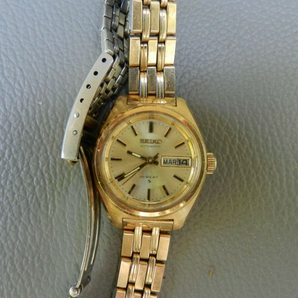 VINTAGE LADIES AUTOMATIC 2706 DAY-DATE SEIKO HI-BEAT AUTOMATIC WATCH WORKING | WatchCharts ...