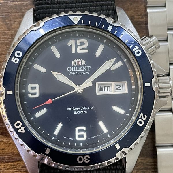 Orient Mako Automatic Diver Watch 200m Black Dial Stainless Steel Japan ...
