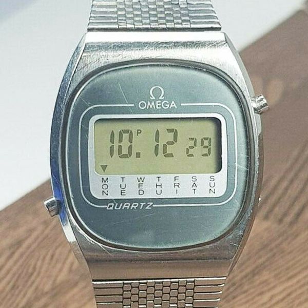 Vintage Omega LCD Quartz 1616 Cal.1615 Digital Swiss Watch 196.0074 396 ...