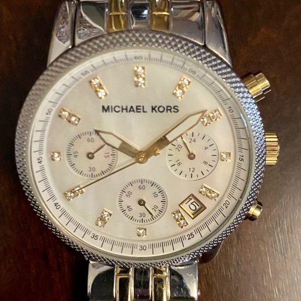 Michael Kors Ladies Two-tone Bracelet Watch MK5057 | WatchCharts ...