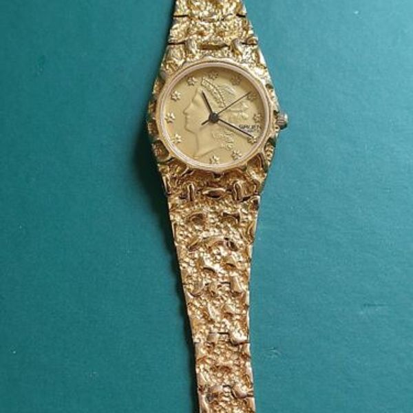 Gruen Precision Quartz Watch Gold Plated Nugget Watch | WatchCharts ...