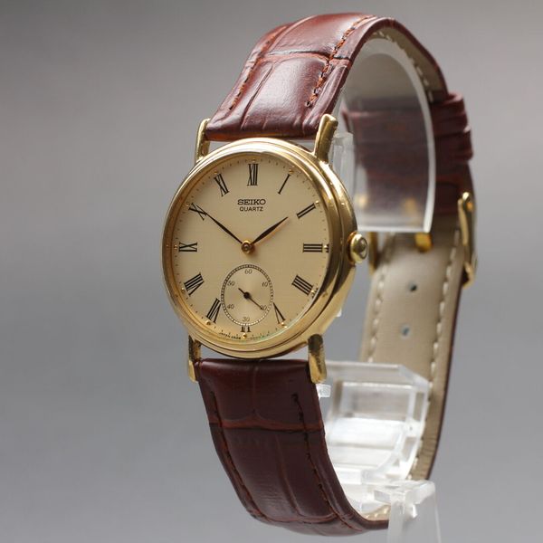 Vintage 1980 [N MINT] SEIKO Chariot 2628-0010 Gold Small Seconds 31mm ...