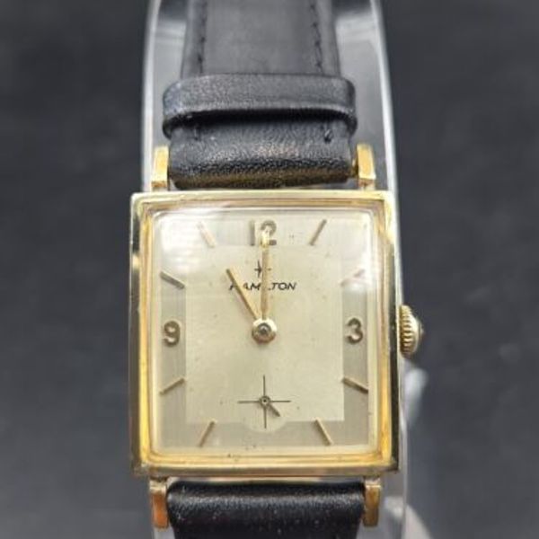 1950's Vintage HAMILTON Square 10k Gold Filled Mens Watch | WatchCharts ...