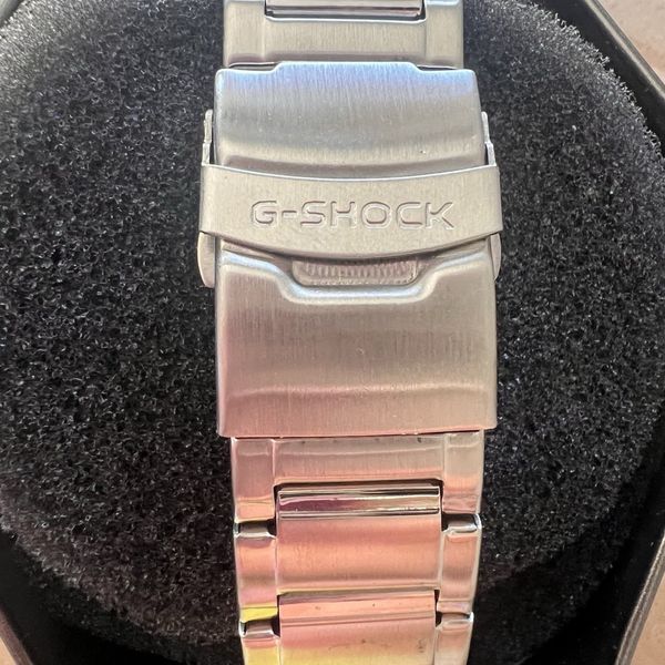 Casio G-Shock Red Dial Stainless Steel Watch G Shock Dual Time ...