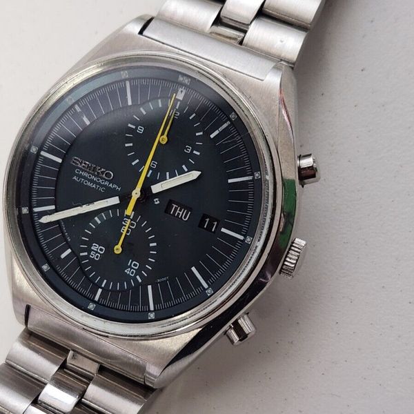 VINTAGE SEIKO JUMBO AUTOMATIC CHRONOGRAPH WATCH 6138-3000 MADE IN JAPAN ...