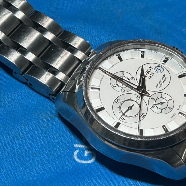 Men's Tissot Couturier Chronograph Automatic, 44mm, Silver, T035627 ...