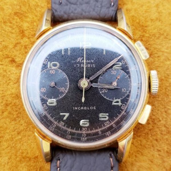 1940s Mawi Vintage Chronograph Watch, Original Black Dial, Ref 867 ...
