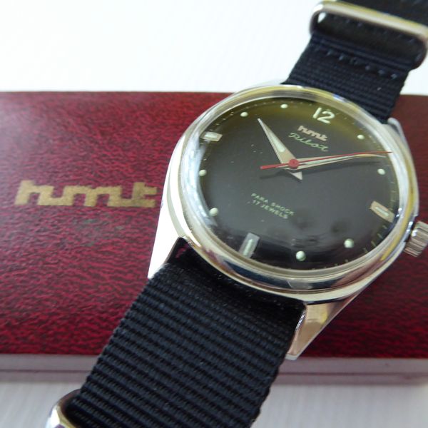 3 x HMT watches: Pilot (new in box with papers), Janata and Military ...