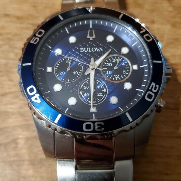Bulova Blue Face Chronograph 98a209 | WatchCharts