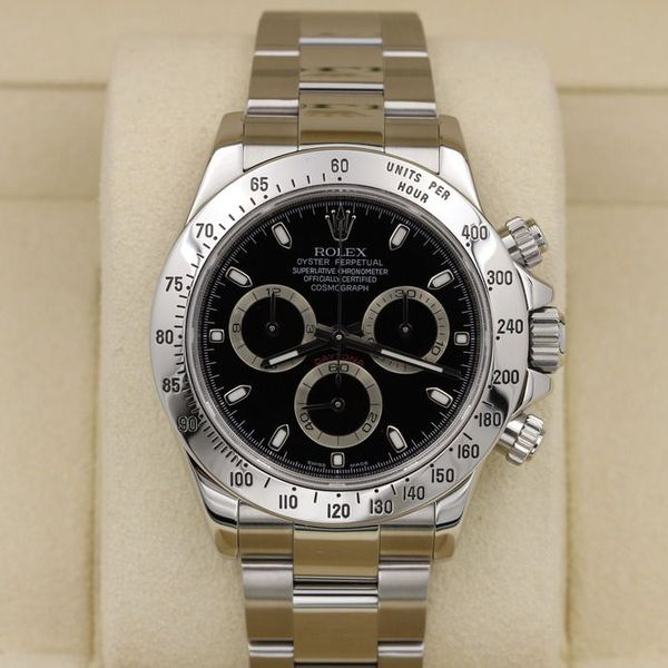 FSOT: Rolex Daytona - SS - 116520 - Black Dial - V Serial - Complete ...