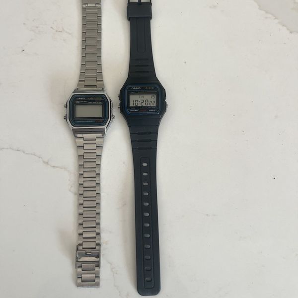 Casio F91W-1 Classic Digital Sport Watch and Stainless Steel A158W | WatchCharts Marketplace