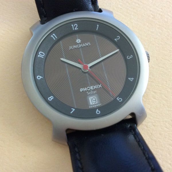 Junghans Phoenix Solar Quartz Watch Germany All Stainless 14/4711 Mint ...