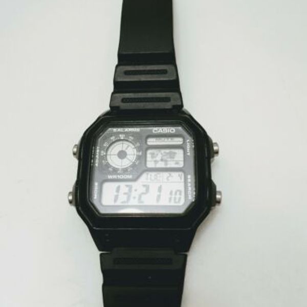 Casio 3299 AE-1200WH Illuminator Black Face Men’s Watch- Without Strap ...