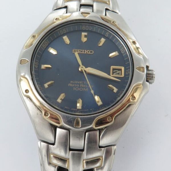 Seiko Kinetic Auto Relay 100m Date 5J22-0D90 Mens Watch. | WatchCharts Marketplace