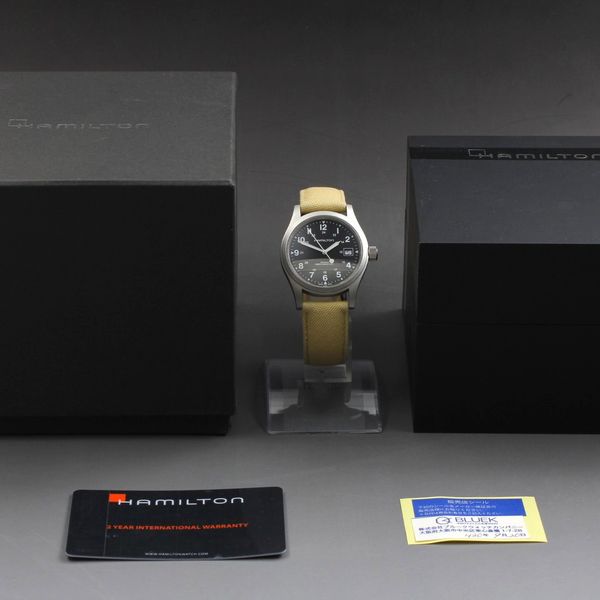 [Near MINT w/Box Paper] HAMILTON Khaki Field H694190 38mm Mechanical ...
