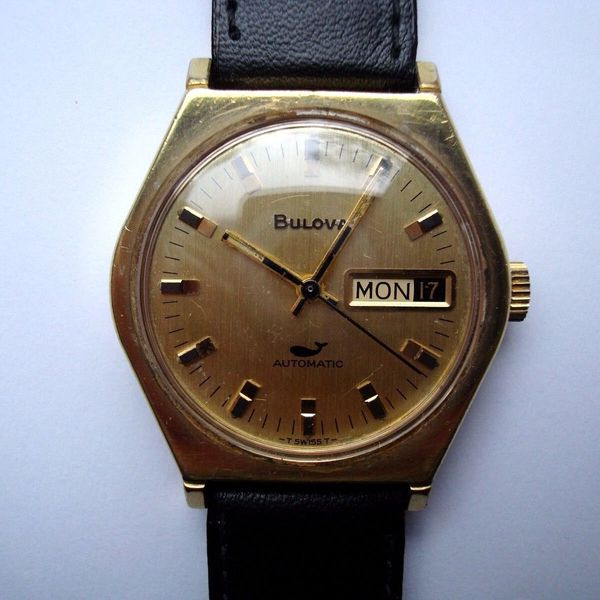 Bulova M7 Sea King Whale Men's Automatic Watch Day Date Quick Set New ...