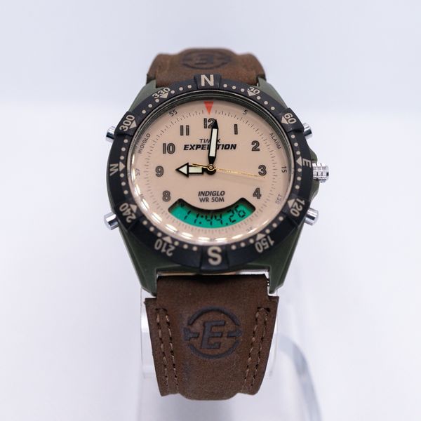 Timex Expedition Vintage 1999 Green Indiglo Analog DIgital Watch ...