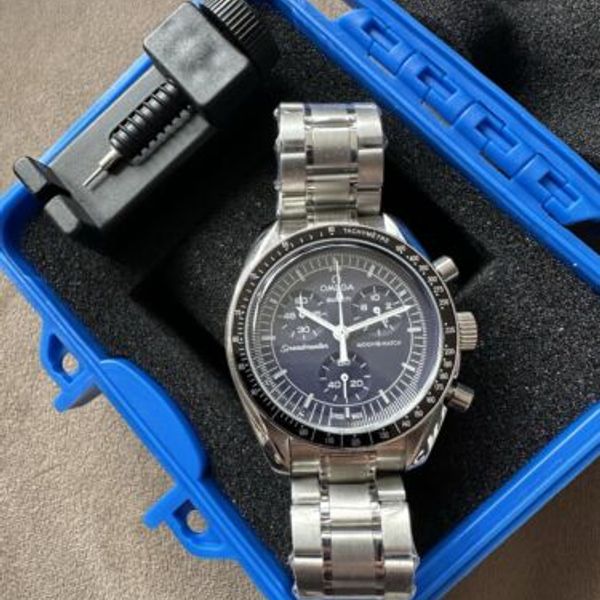 Swatch Moonswatch Mission To Neptune Custom Metal Case | WatchCharts ...