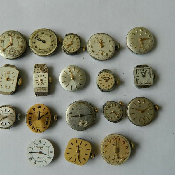 18 GENTS WRISTWATCH MOVEMENTS MOVADO CYMA BAUME MERCIER ZENITH LONGINES ...