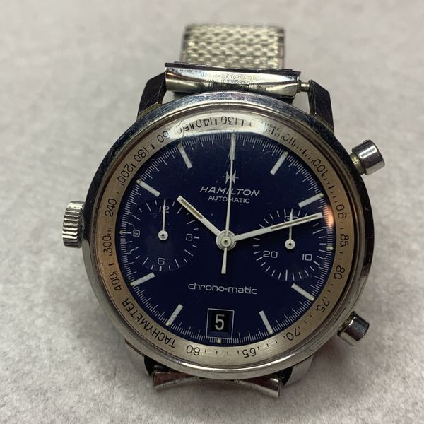 60â s Hamilton â Chrono-Maticâ Chronograph . Blue Dial. Cal.11. Great ...