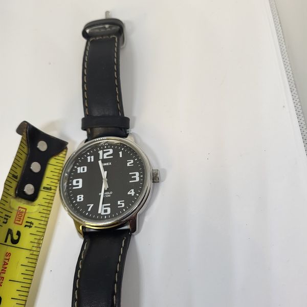 TIMEX INDIGLO WR50M Black Dial Analog Quartz Men's Watch Working W ...
