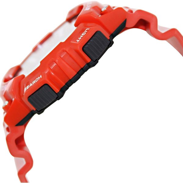 Casio Men's Quartz Timer Stopwatch Red Resin Band Watch 53 MM AQS810WC ...