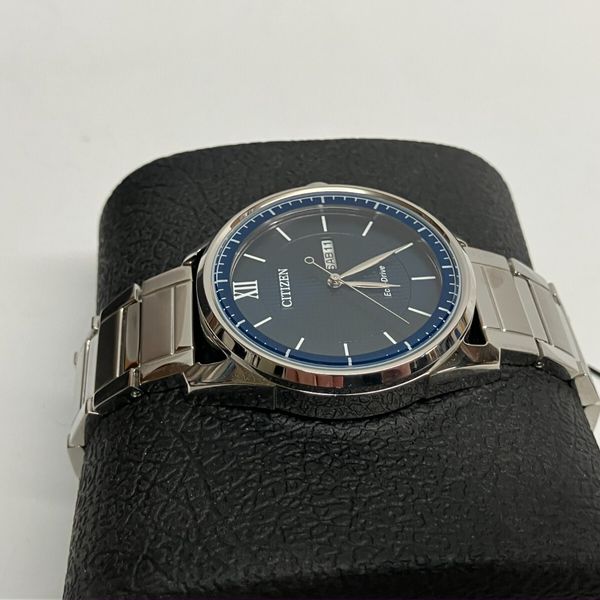 Citizen Eco Drive Classic Stainless Steel Blue Dial Watch AW0081-54L ...