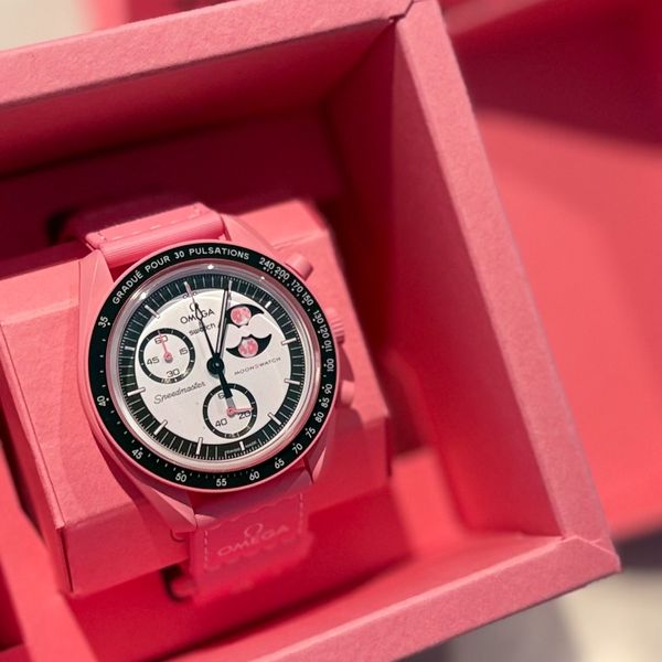 ð Omega x Swatch Mission to Pink Moonphase Moonswatch â Rare ...