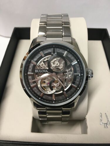 BULOVA Sutton Automatic Skeleton Dial Men's Watch - 96A208. MSRP: $550 ...