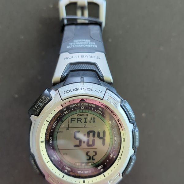 Casio Pathfinder Atomic Solar Triple Sensor Men's Watch PAW-1300 3070 ...