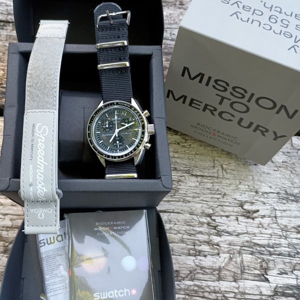 omega moon swatch metal mod Mission To Mercury With Box | WatchCharts ...