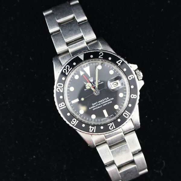1968 Rolex Gmt-Master 1675 Black Relumed Dial Oyster Bracelet No Papers ...