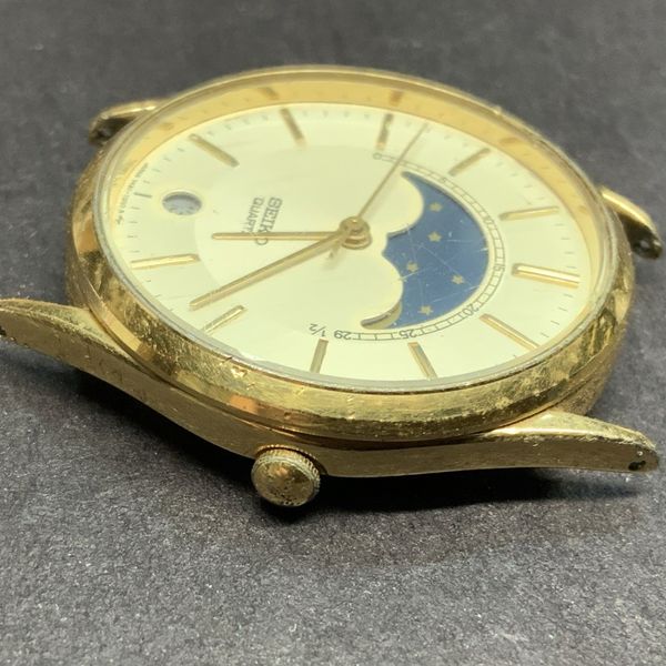 Vintage Seiko Moon Phase Watch 7434-7008 Gold Tone Menâ s Watch ...