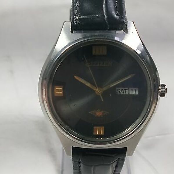 Vintage Citizen Automatic Movement Day Date Dial Mens Analog Wrist ...