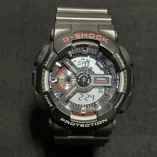Casio Menâ s GA110 G Shock Analog/Digital Black And Red Watch | WatchCharts Marketplace